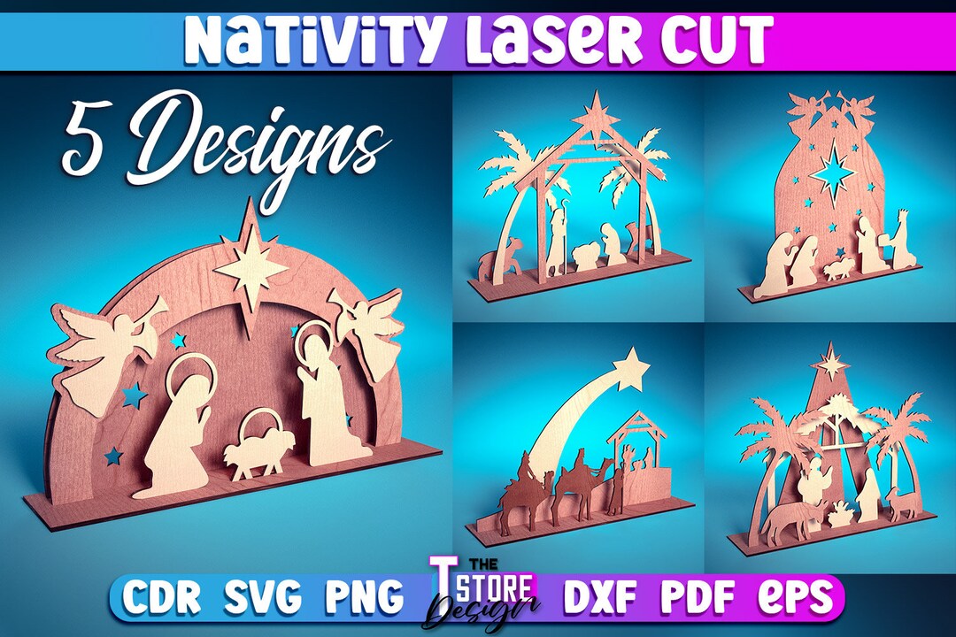 Nativity Laser Cut SVG Bundle | Christmas Laser Cut SVG Design | CNC ...