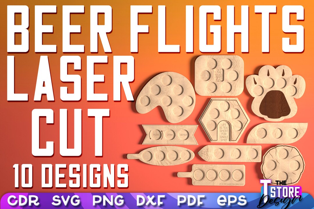 Beer Flights Laser Cut | Alcohol SVG Design | Laser Cut Files - Etsy