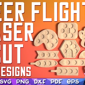 Beer Flights Laser Cut | Alcohol SVG Design | Laser Cut Files - Etsy