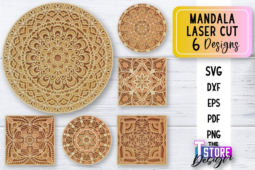 Mandala Laser Cut | Mandala SVG Design | Laser Cut Files - Etsy