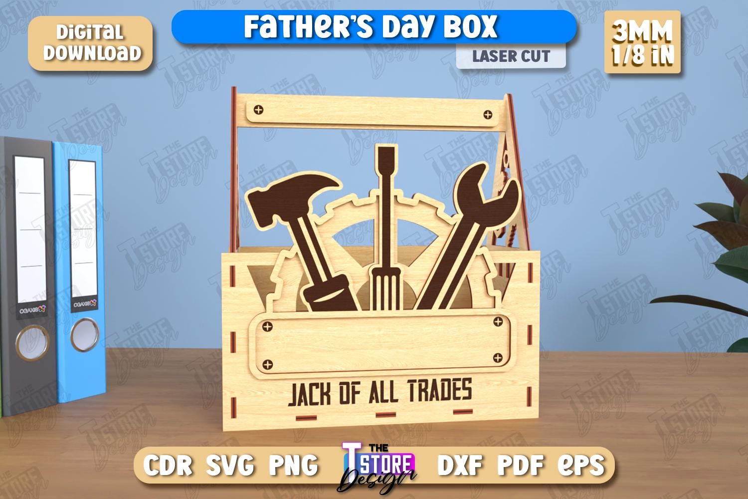 3D Father's Day Boxes Laser Cut Bundle, Wooden Treats Box SVG, Father's ...