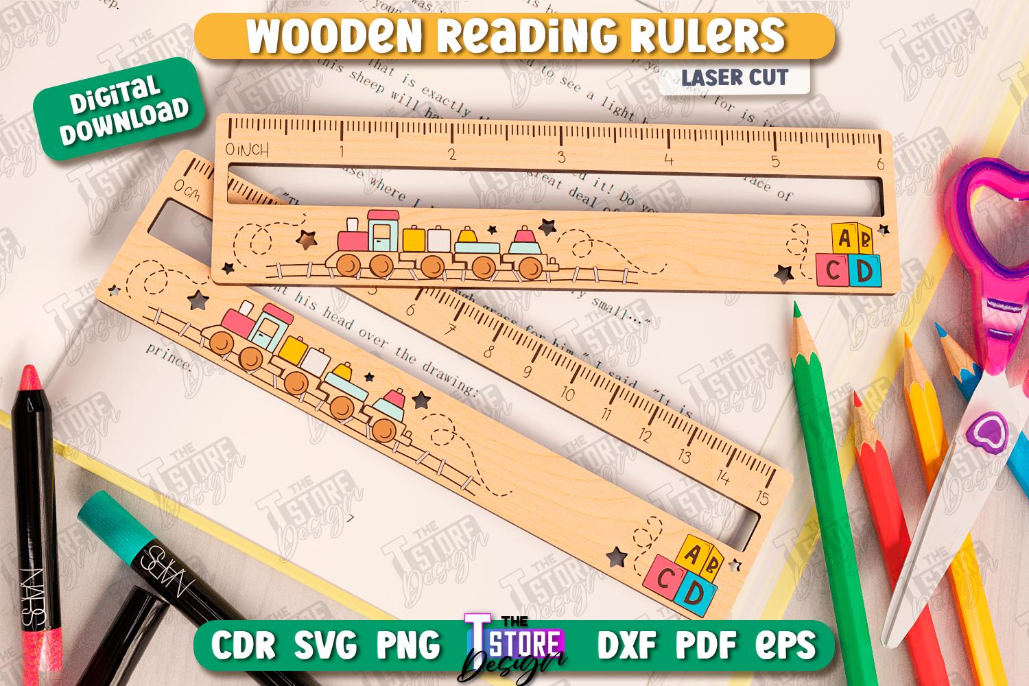 Personalized Wooden Reading Ruler Lasercut Bundle, Wooden Ruler With ...