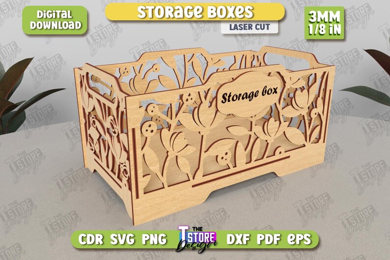 Laser Cut Storage Boxes Bundle, Laser Cut Box, Storage Boxes Files, 3D ...
