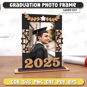 Graduation Photo Frames Laser Cut Bundle, 3D Grad Picture Frames With ...