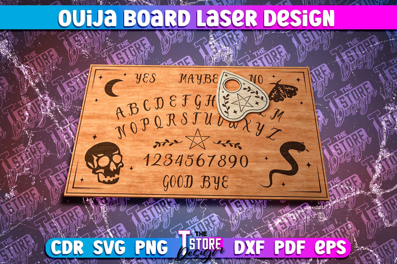 Ouija Board Laser Cut Bundle | Spirit Board SVG | Ouija Design ...
