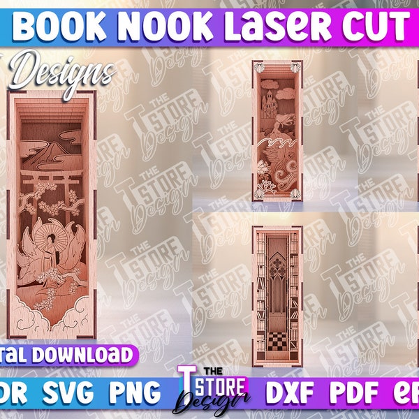 Laser Cut Bookshelf Nook - Etsy
