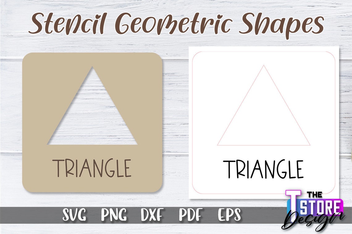 Stencil Geometric Shapes SVG Bundle | Stencil SVG Design | Cut Files ...