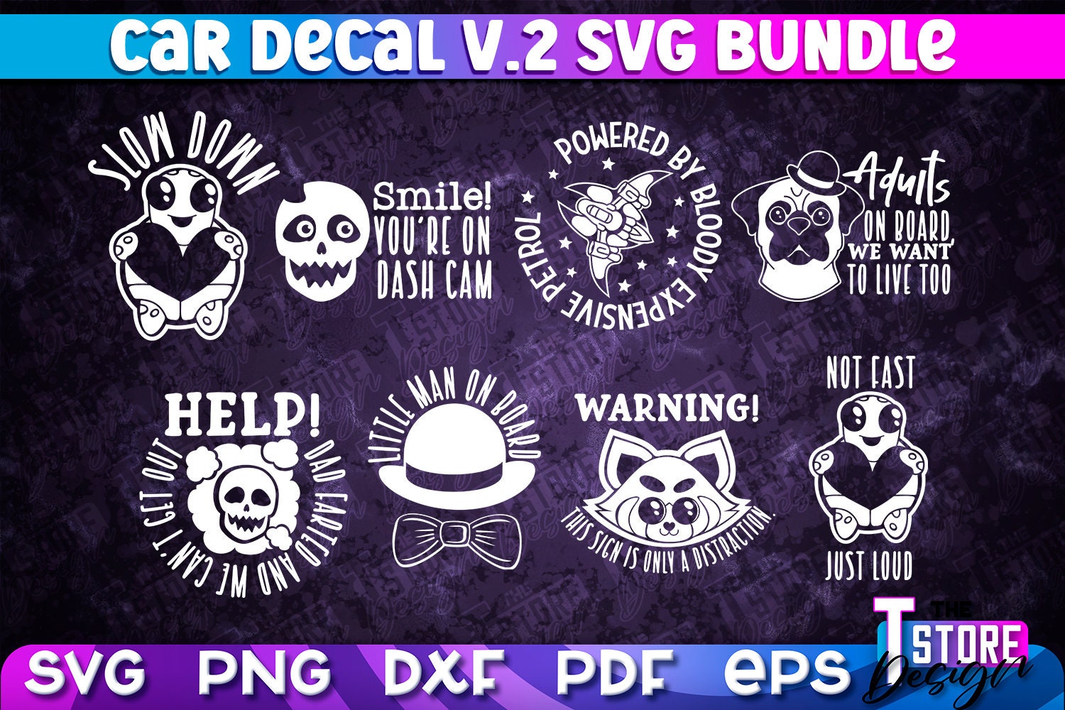 Car Stickers SVG Bundle | Car Decals SVG | Vehicle Decal SVG | Car ...