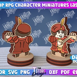 Tabletop Rpg Character Miniatures Lasecut | Miniature Starter Kit ...