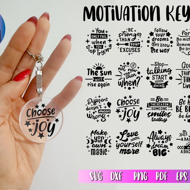 Keychains With Inspirational Quotes - Etsy