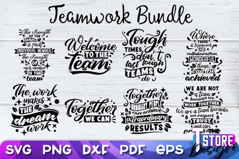 Teamwork Quotes SVG Bundle | Leadership Svg | Team Design - Etsy