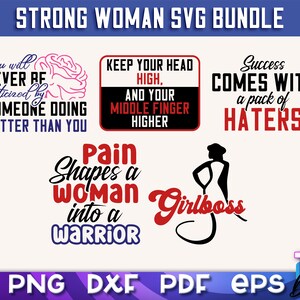 Strong Woman SVG Bundle Strong Woman Design SVG Funny Quotes V.2 - Etsy