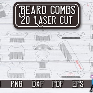 Beard Comb Laser Cut | Beard SVG Design | Laser Cut Files | CNC Files ...