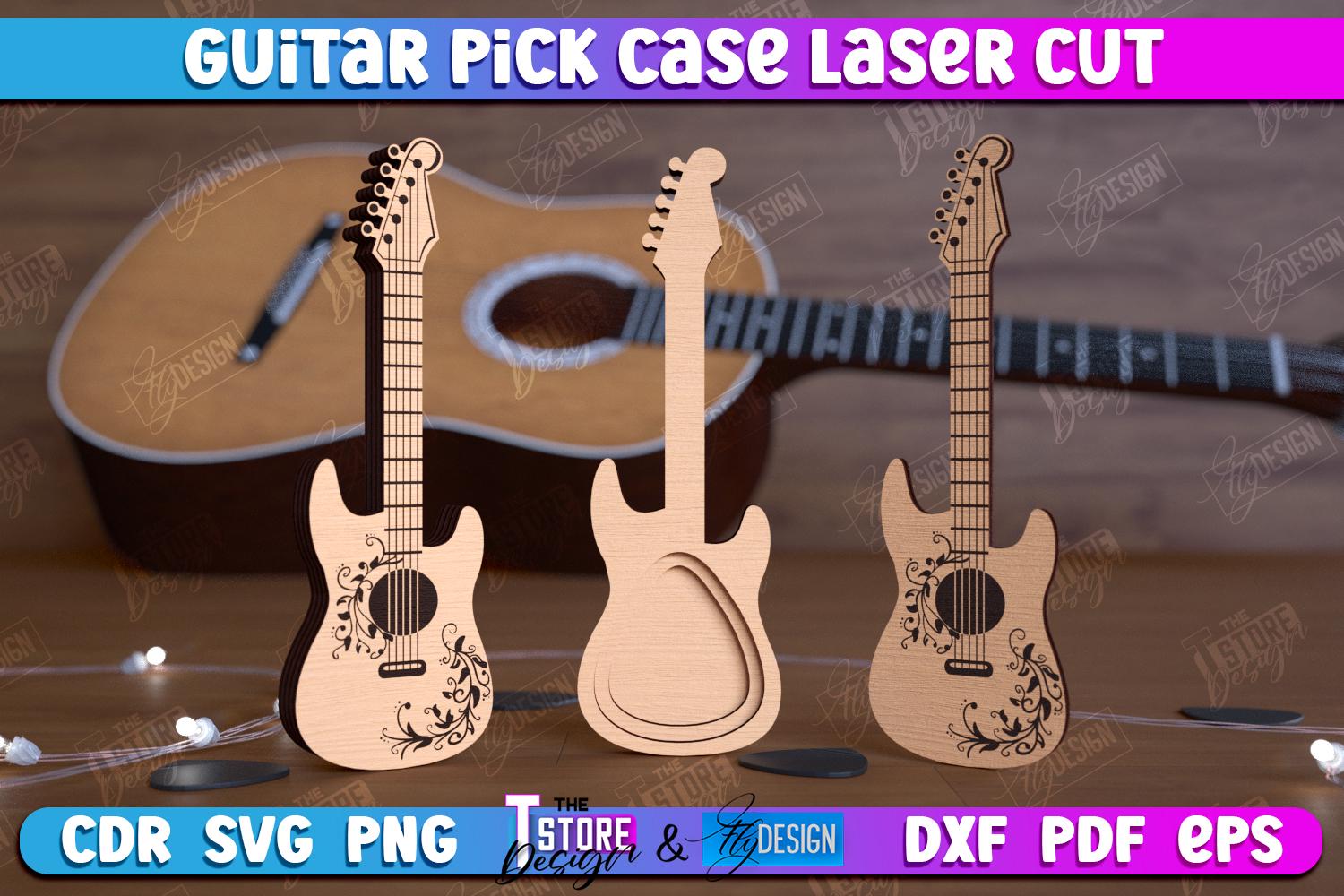 3D Guitar Pick Boxes Laser Cut Bundle, Guitar Pick Case, Pick Holder ...