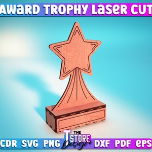 Award Trophy Laser Cut SVG Bundle | Award Trophy SVG Design | Laser Cut ...