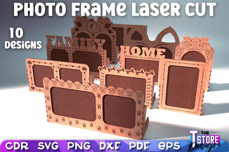 Photo Frame Laser Cut SVG Bundle Photo Frame SVG Design - Etsy