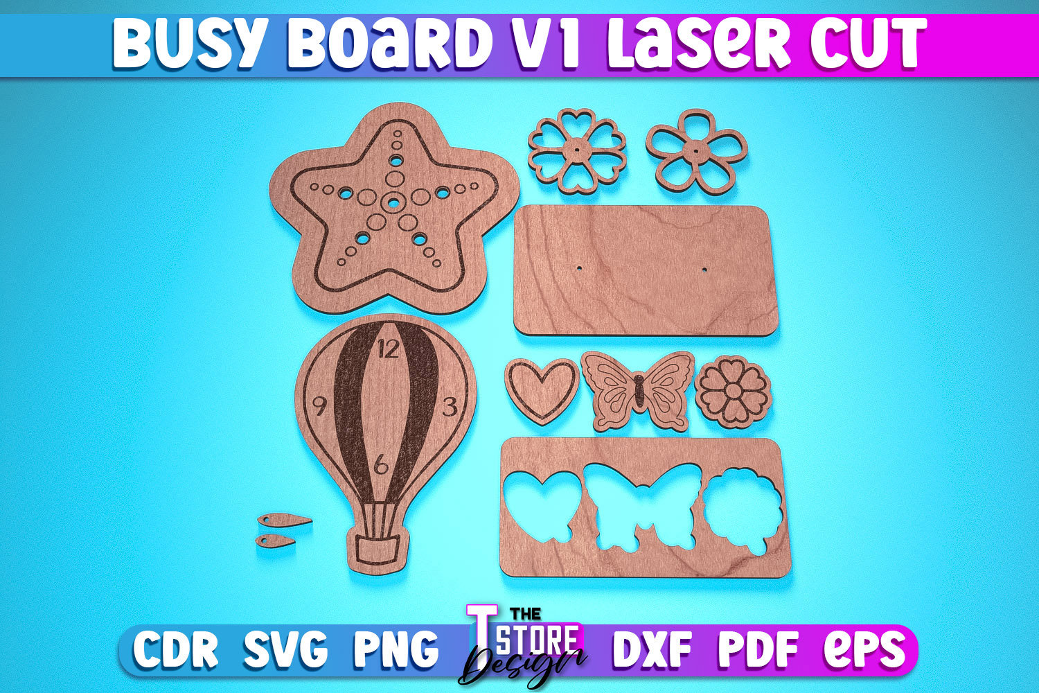 Busy Board Laser Cut Bundle | Baby Gamer Laser Design | Laser Cut SVG ...
