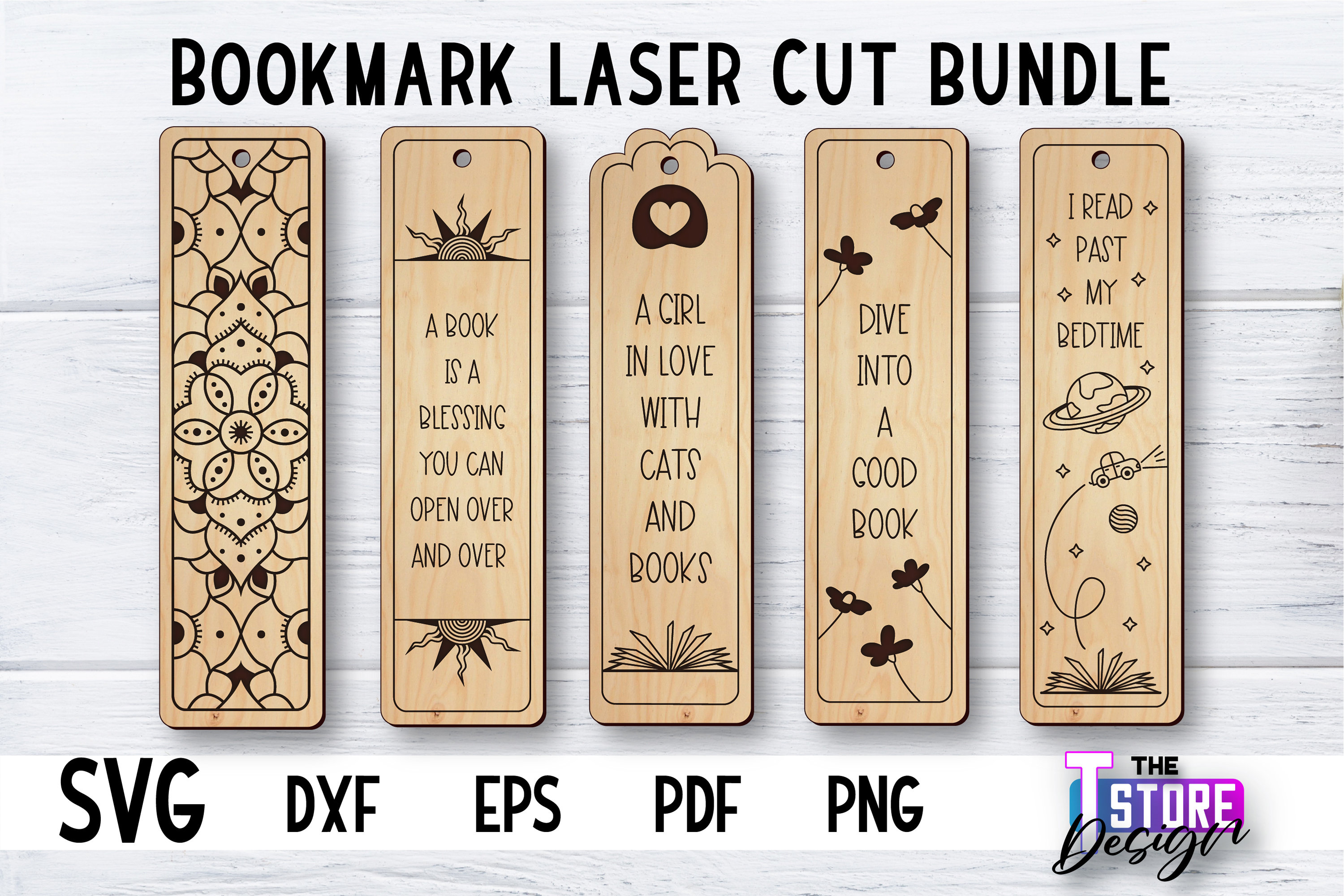 Bookmark Laser Cut Bookmark SVG Design Laser Cut Files - Etsy