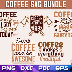 Coffee SVG Bundle Coffee Quotes SVG Designs Morning Quotes SVG V.1 - Etsy