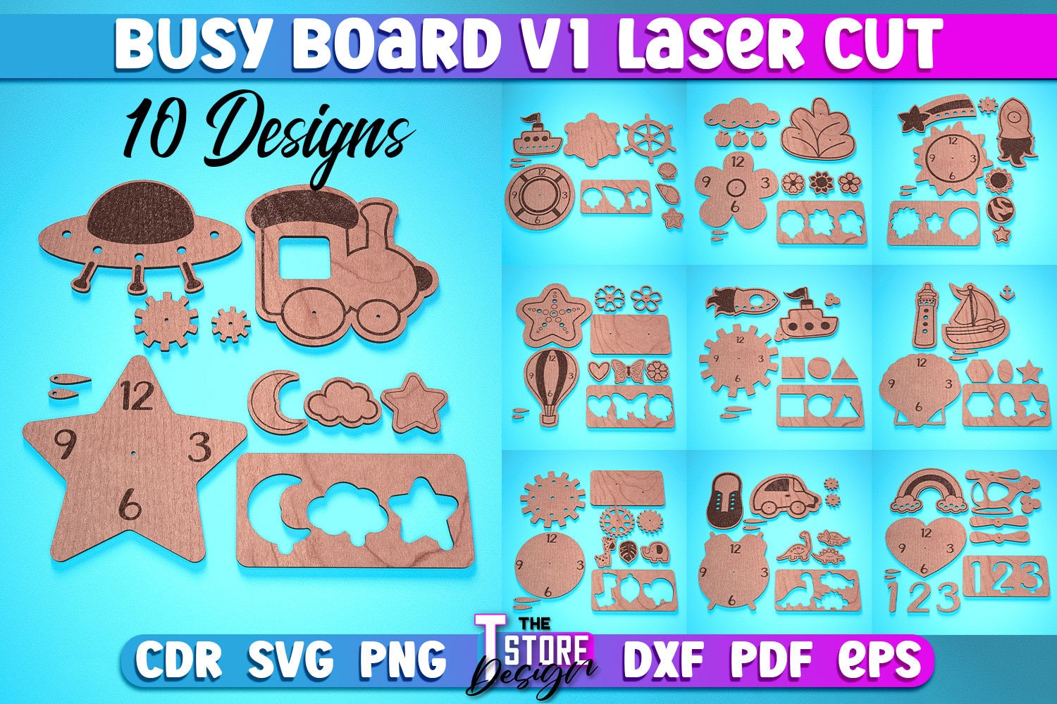 Busy Board Laser Cut Bundle | Baby Gamer Laser Design | Laser Cut SVG ...