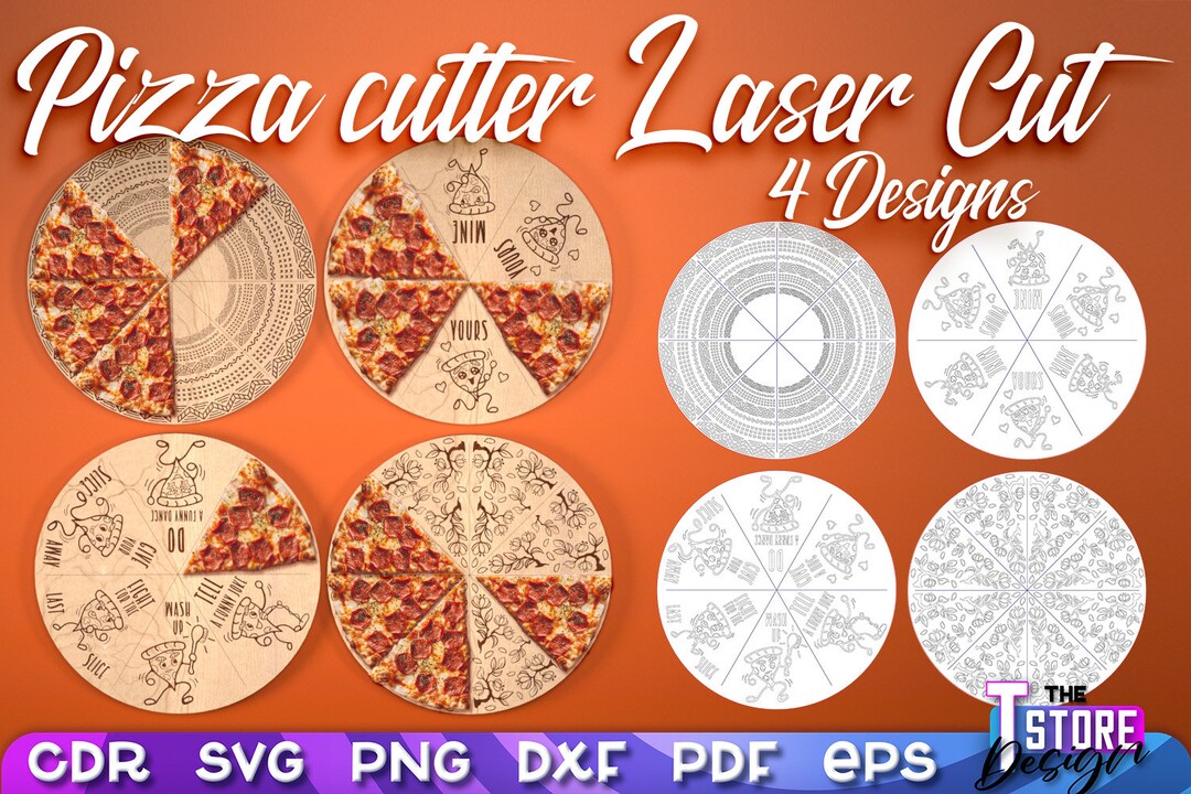 Pizza Cutter Laser Cut | Kitchen SVG Design | Laser Cut Files | Pizza ...