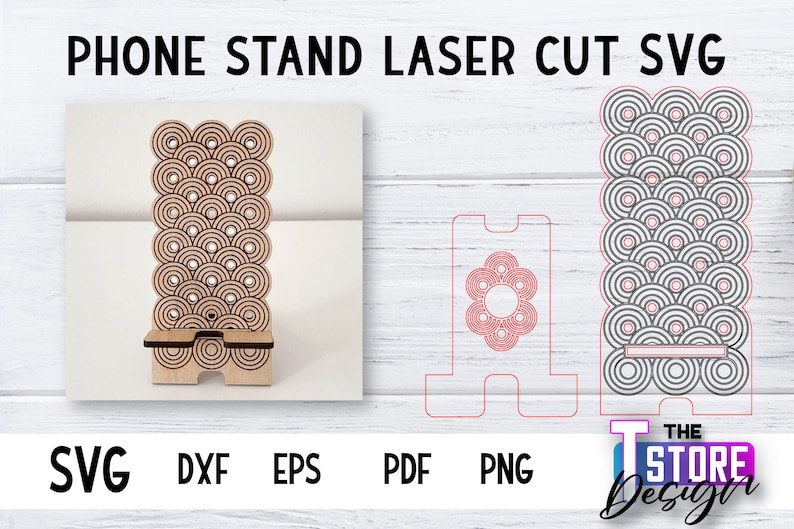 Phone Stand Laser Cut SVG | Cell Phone Stand SVG Bundle - Etsy