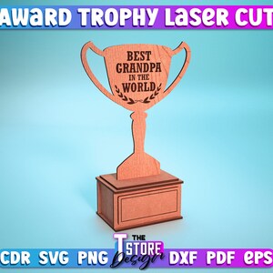 Award Trophy Laser Cut SVG Bundle | Award Trophy SVG Design | Laser Cut ...