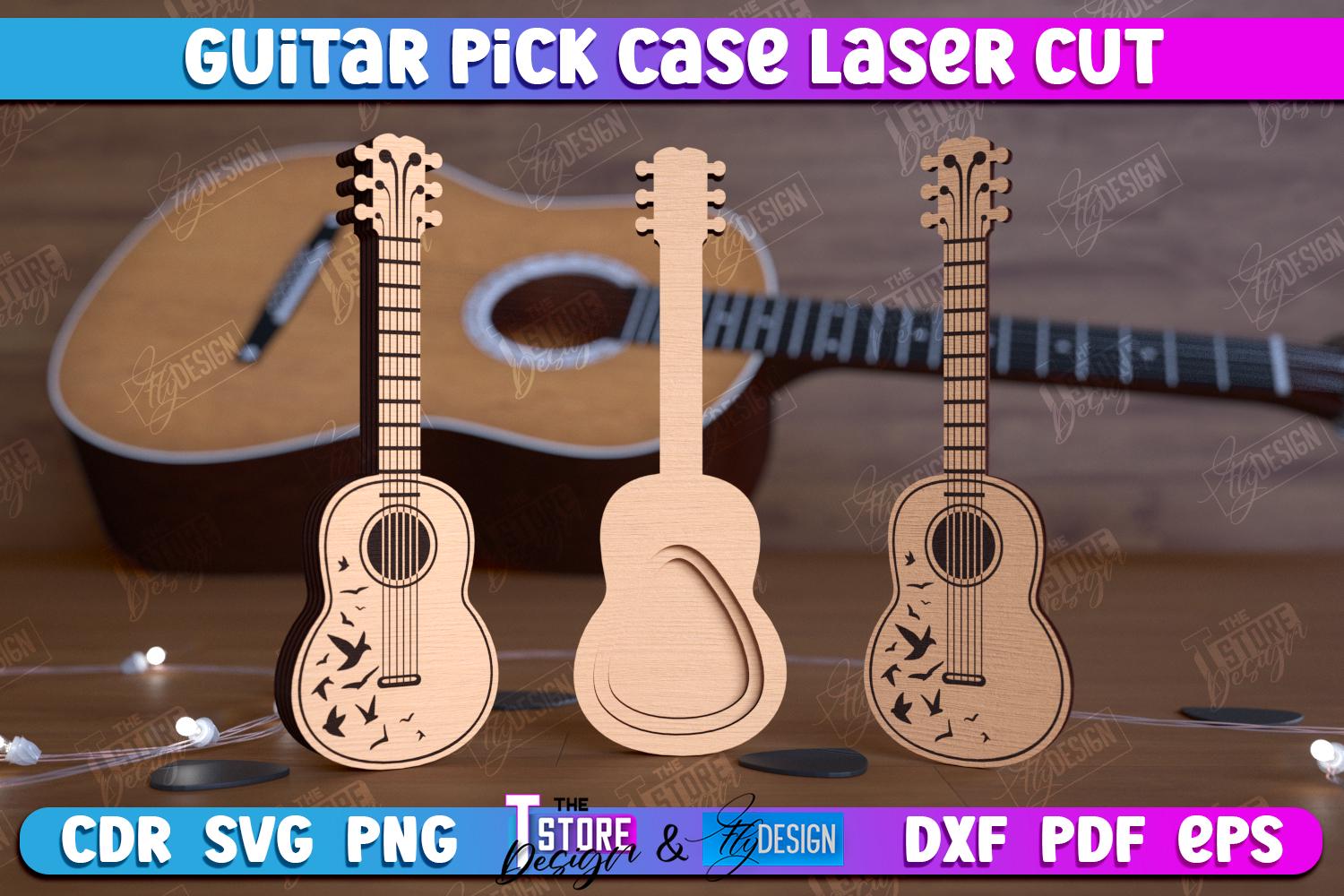 3D Guitar Pick Boxes Laser Cut Bundle, Guitar Pick Case, Pick Holder ...