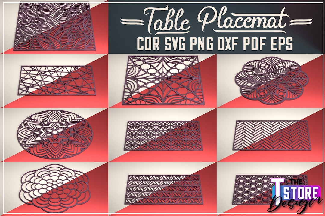 Table Placemat SVG Bundle | Kitchen Design SVG | Funny Quotes - Etsy