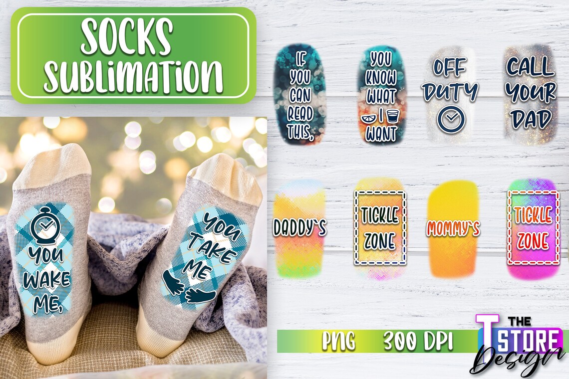 Funny Socks Quotes Sublimation Bundle | Funny Sublimation Design V.2 - Etsy