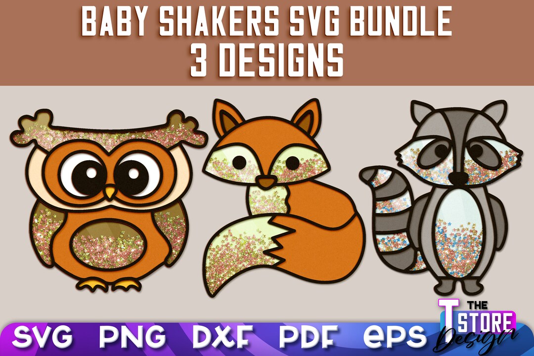 Baby Shakers SVG Bundle Baby Paper Cut Design Confetti SVG - Etsy