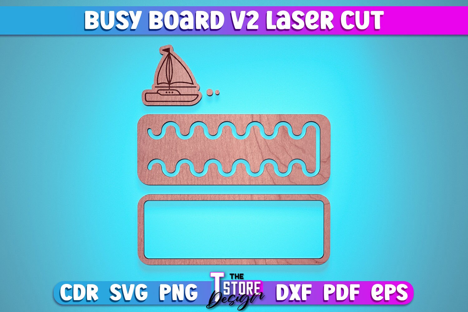 Busy Board Laser Cut Bundle | Baby Gamer Laser Design | Montessori Game ...