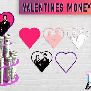 Valentine's Money Cake SVG Bundle Money Holder SVG - Etsy