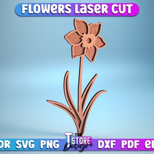 Flowers Laser Cut SVG Bundle | Flower SVG Design | Laser Cut Files - Etsy