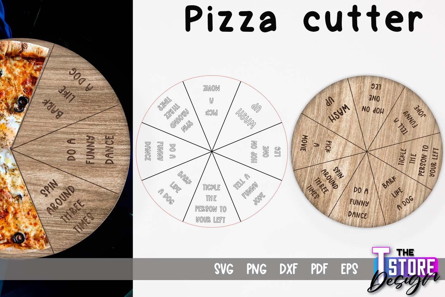 Pizza Cutter Game SVG Laser Cut Files | Kitchen Decor (digital Download ...