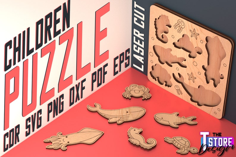 Children Puzzle Laser Cut | Children SVG Design | Laser Cut Files ...
