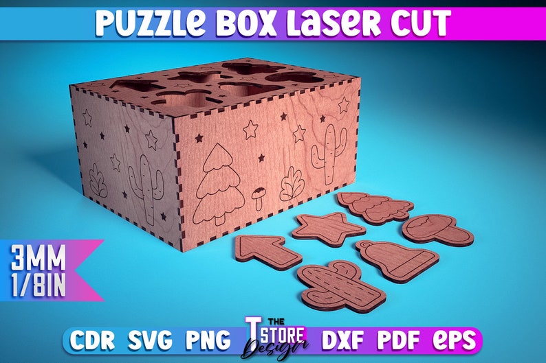 Puzzle Box Laser Cut Bundle | Puzzle Laser Design | Laser Cut SVG ...