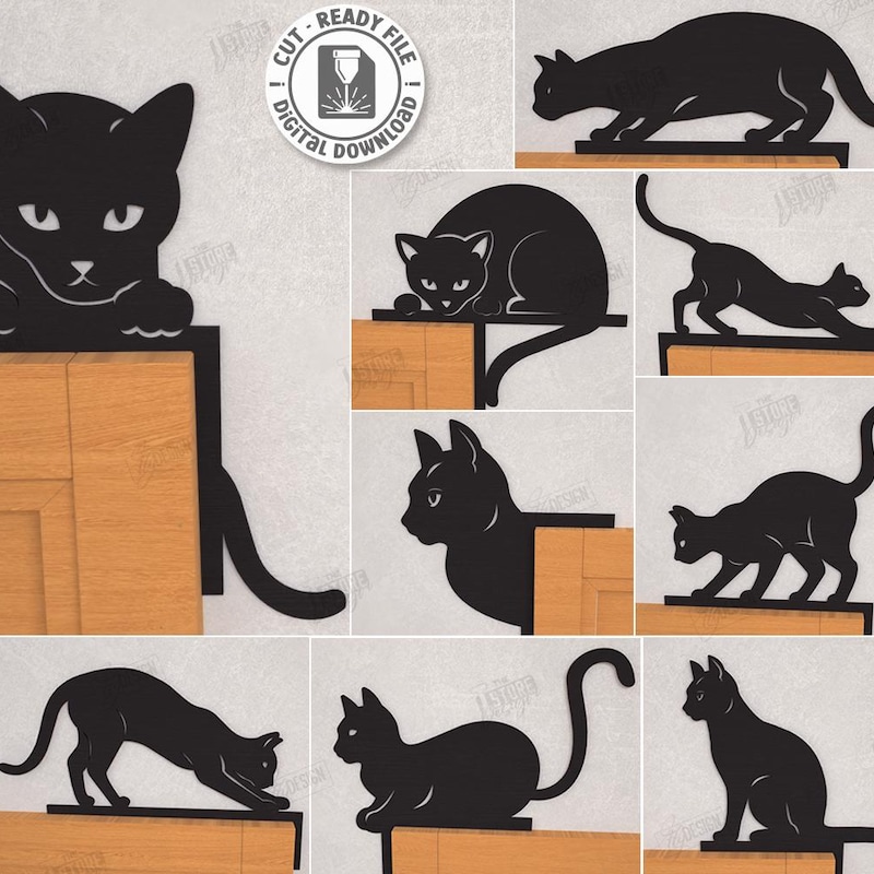 Cat Door Toppers Svg - Etsy