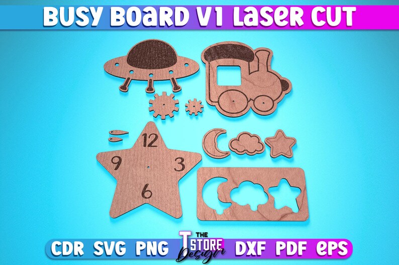 Busy Board Laser Cut Bundle | Baby Gamer Laser Design | Laser Cut SVG ...