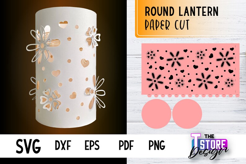 Round Lantern SVG Bundle | Paper Crafts | Paper Lamp SVG | Round ...