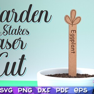 Garden Stakes SVG Bundle | Plants Stakes SVG Design | Laser Cut Files ...