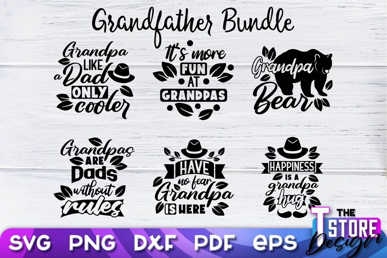 Grandpa SVG Bundle Grandparents SVG Bundle Grandfather SVG - Etsy