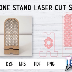 Phone Stand Laser Cut SVG | Cell Phone Stand SVG Bundle - Etsy