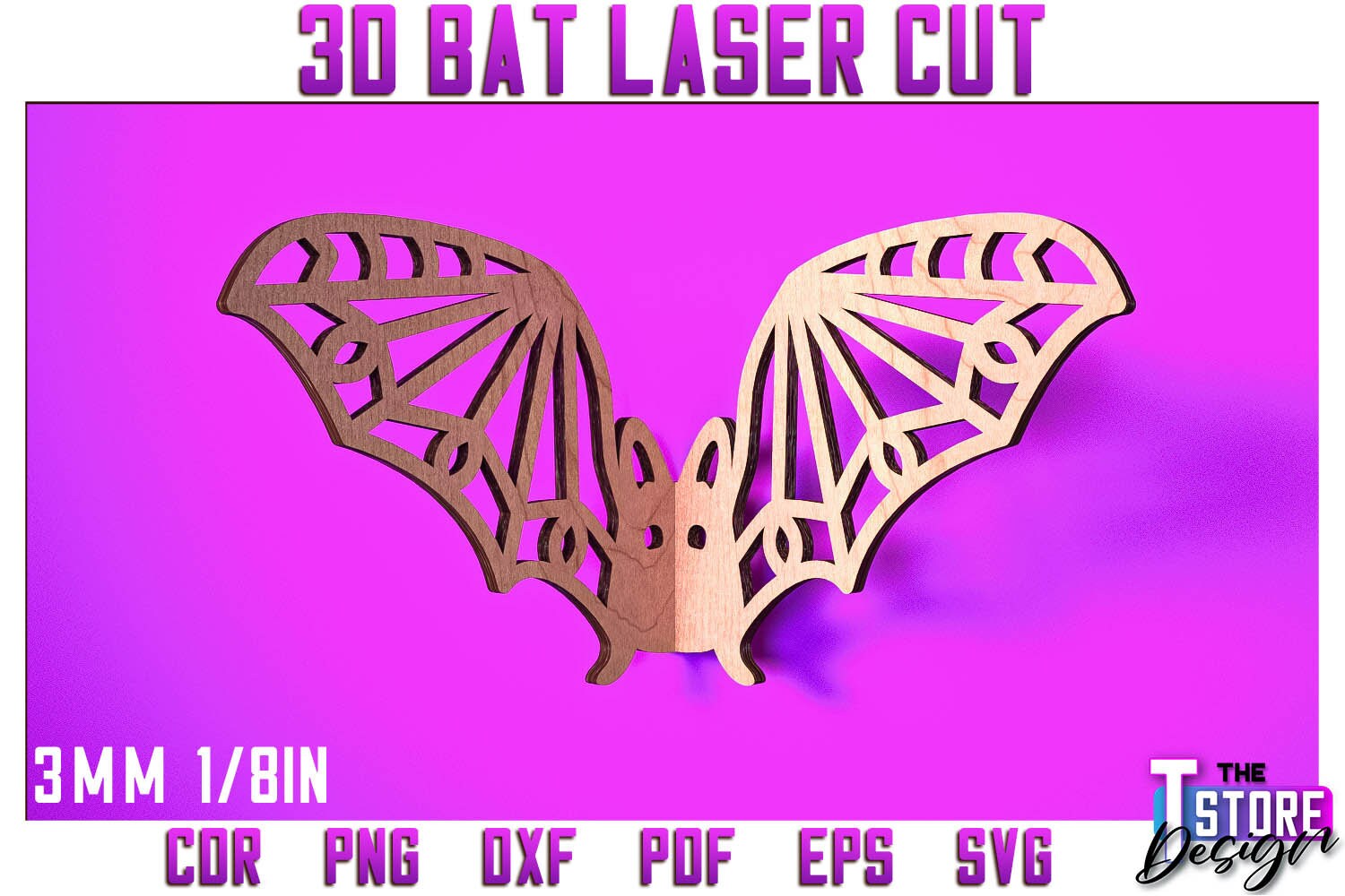 3D Bat Laser Cut SVG Bundle | Halloween Bat Laser Cut SVG Design | CNC ...