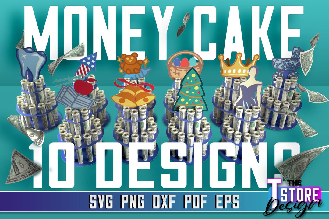 Money Cake SVG Bundle | Money Holder SVG Design | Paper Crafts - Etsy