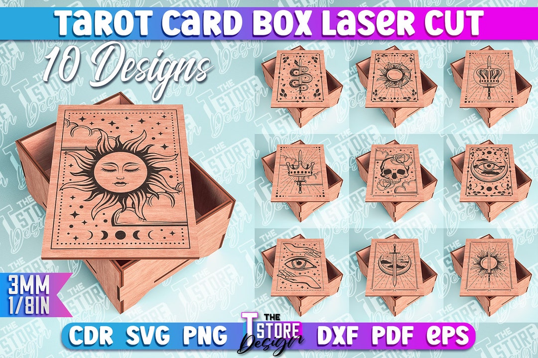 Tarot Card Boxes Bundle| Halloween Laser Cut | Tarot Card Deck Box ...