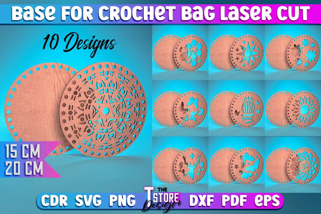 Base for Crochet Laser Cut SVG Bundle | Crochet SVG Design | CNC Files ...