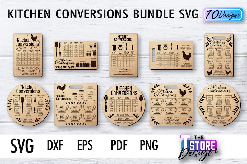 Decorative Kitchen Conversion | Kitchen SVG Design | Laser Cut Files - Etsy