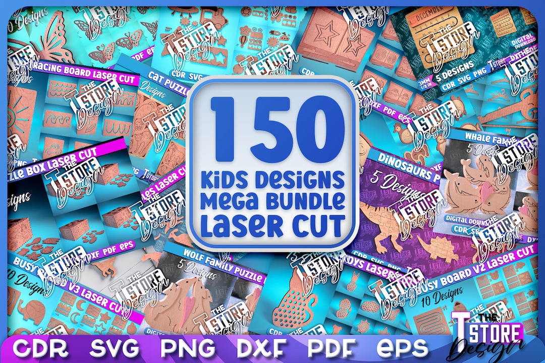Kids Laser Cut Mega Bundle | 150 Children Laser Cut Designs | 3D Laser ...