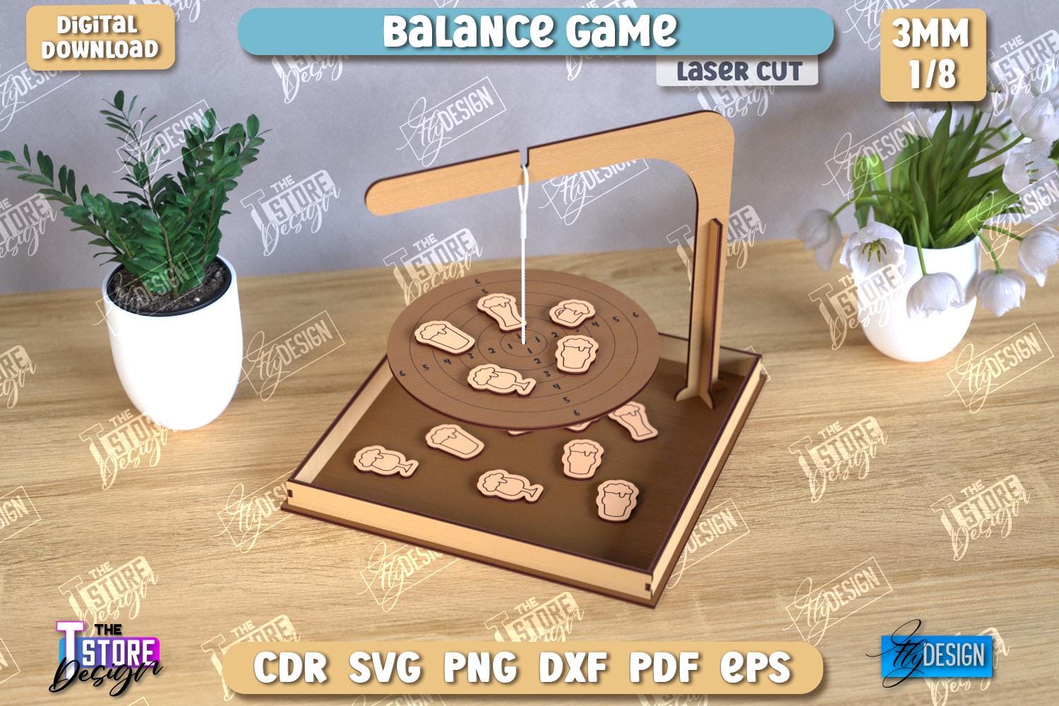 Balance Game Laser Cut Bundle, Kids Board Game, Montessori Game, Wooden ...
